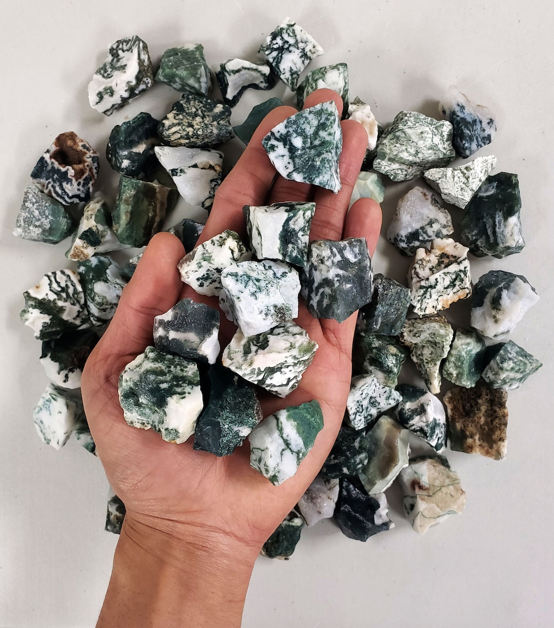 Tree Agate Crystal From India, Bulk Rough Crystal Stones for Tumbling ...