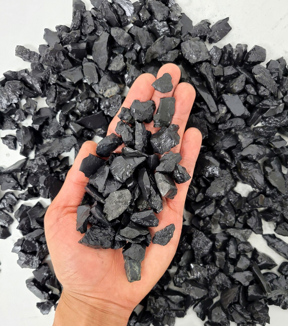 Shungite Stone Chips Raw Shungite Stones From Russia Rough | Etsy