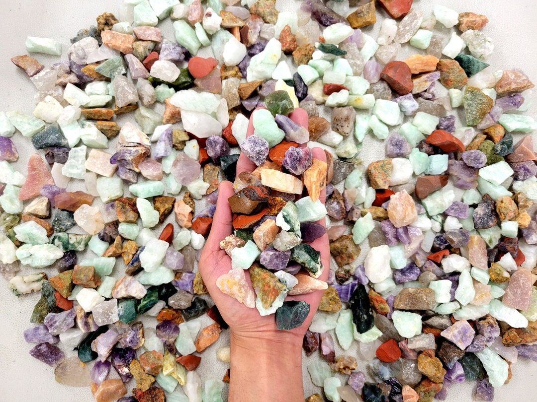 Tiny India Crystals Mix, Small Rough Raw Colorful Gemstones for Jewelry ...