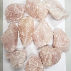 Large Rose Quartz Crystal Chunk - Rose Quartz Rough Stone - Brazilian ...