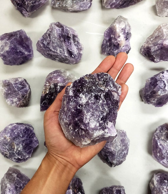 Large Amethyst Crystal Chunks Raw Amethyst Stones - Etsy