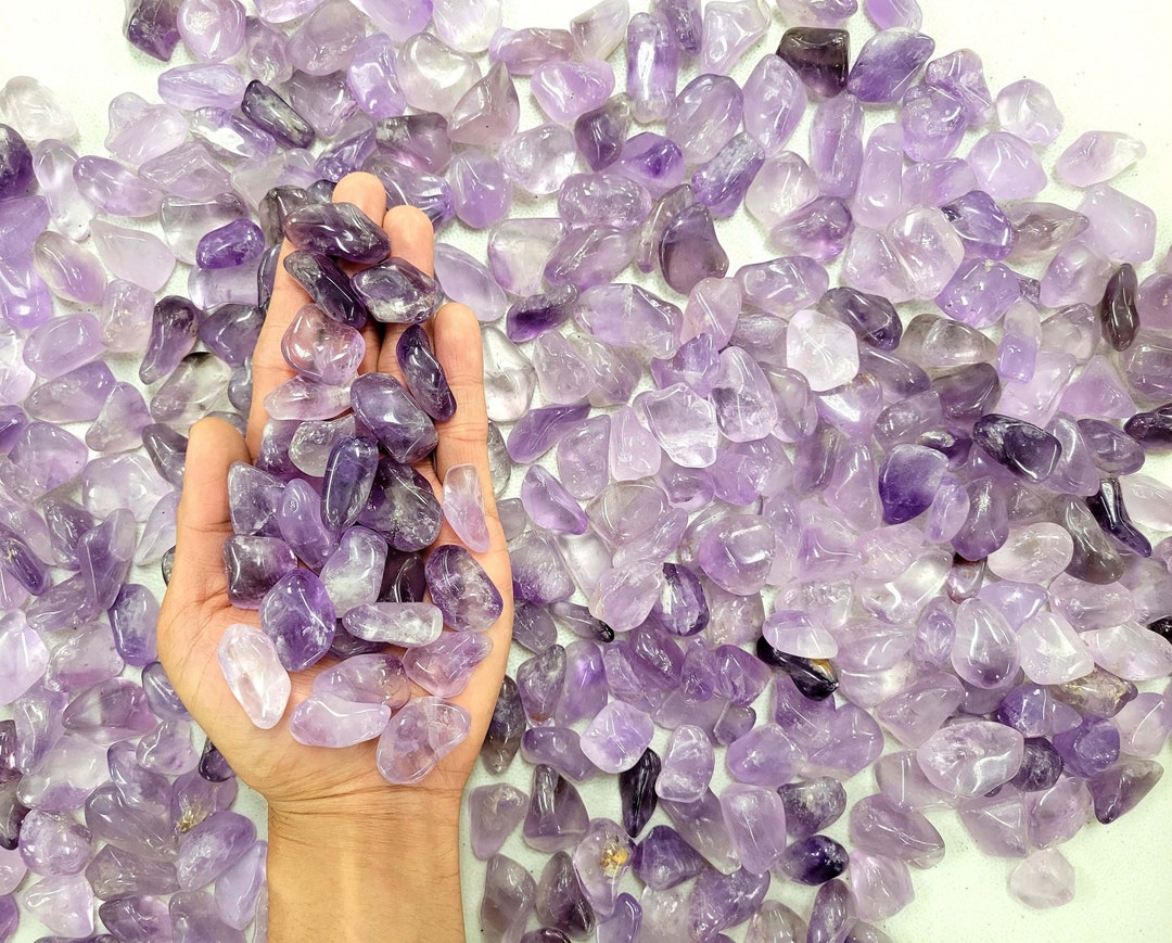 Small Tumbled Amethyst Crystals, 1/2 Inch to 1 Inch, Bulk Amethyst ...