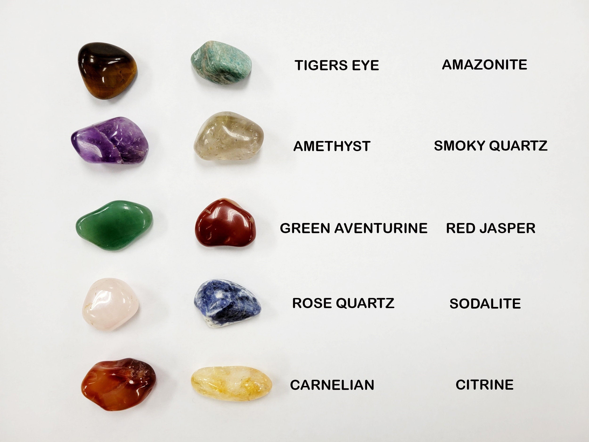 Tumbled Crystal Set 10 Piece Small Polished Gemstones Mini - Etsy