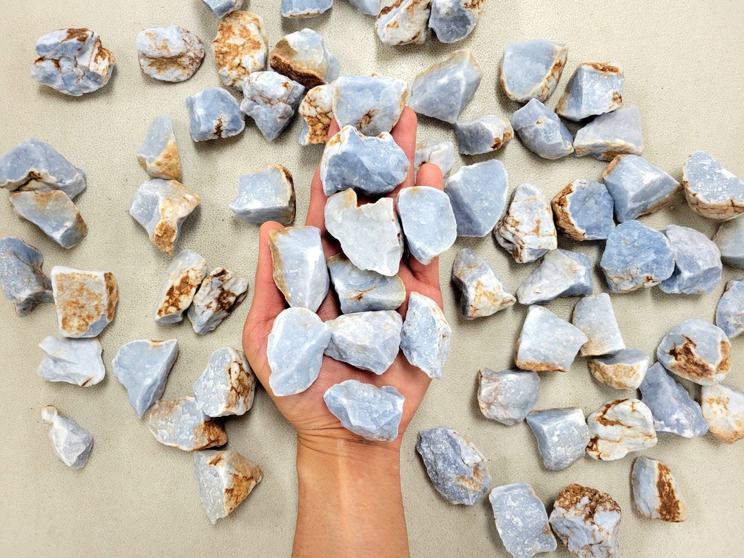 Angelite Crystals Raw Rough Bulk From Peru Natural Stones for Tumbling ...