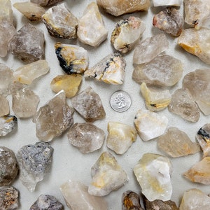 Rough Rutile Quartz Crystals - Raw Rutilated Quartz Stones Bulk for ...