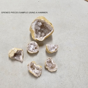 Break Your Own Geodes Unbroken Quartz Crystal Geode With Sparkly ...