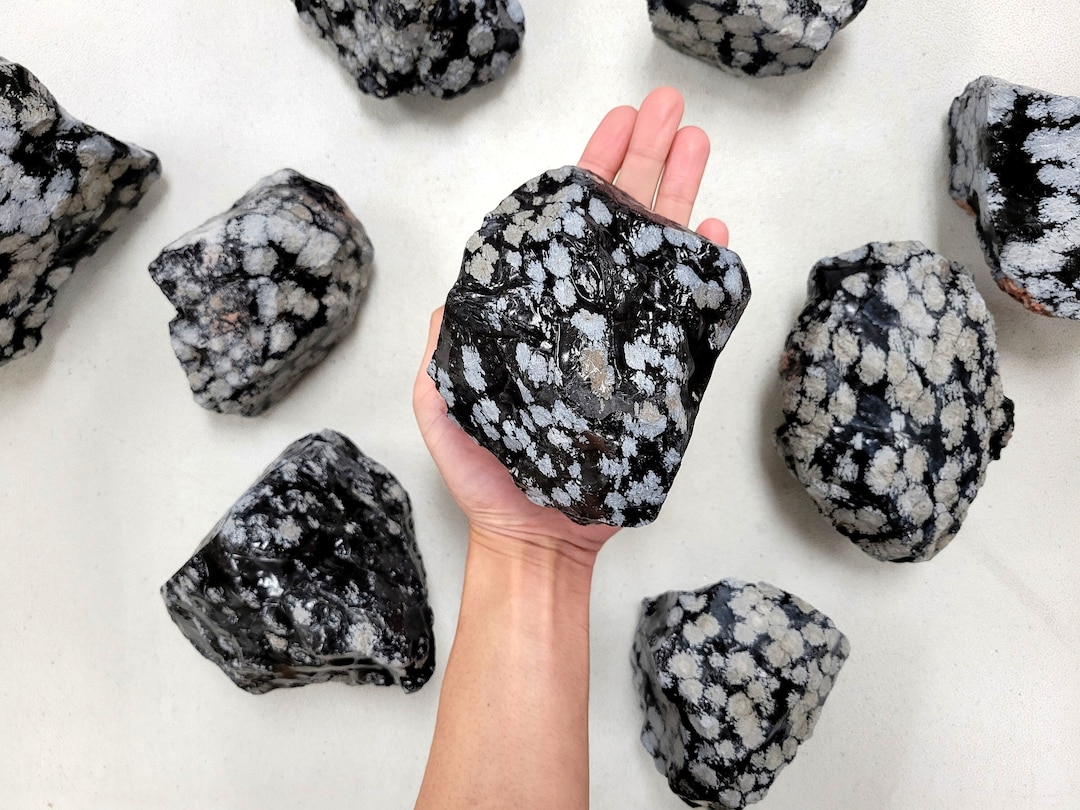 Large Snowflake Obsidian Display Specimens Rough Raw Unpolished Giant ...