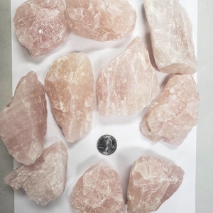 Large Rose Quartz Crystal Chunk - Rose Quartz Rough Stone - Brazilian ...