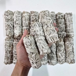 White Sage for Smudging, 4 Inch California White Sage Sticks, Organic ...