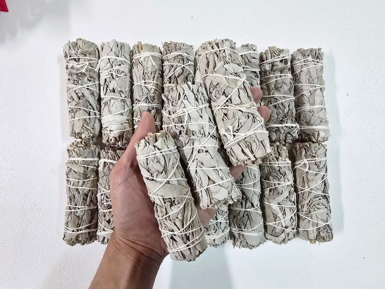 White Sage for Smudging, 4 Inch California White Sage Sticks, Organic ...