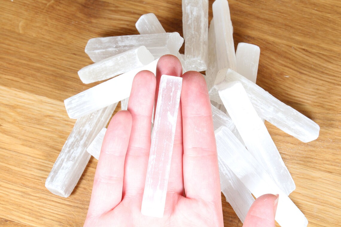 Selenite Sticks 3 High Grade Sticklets for Reiki - Etsy