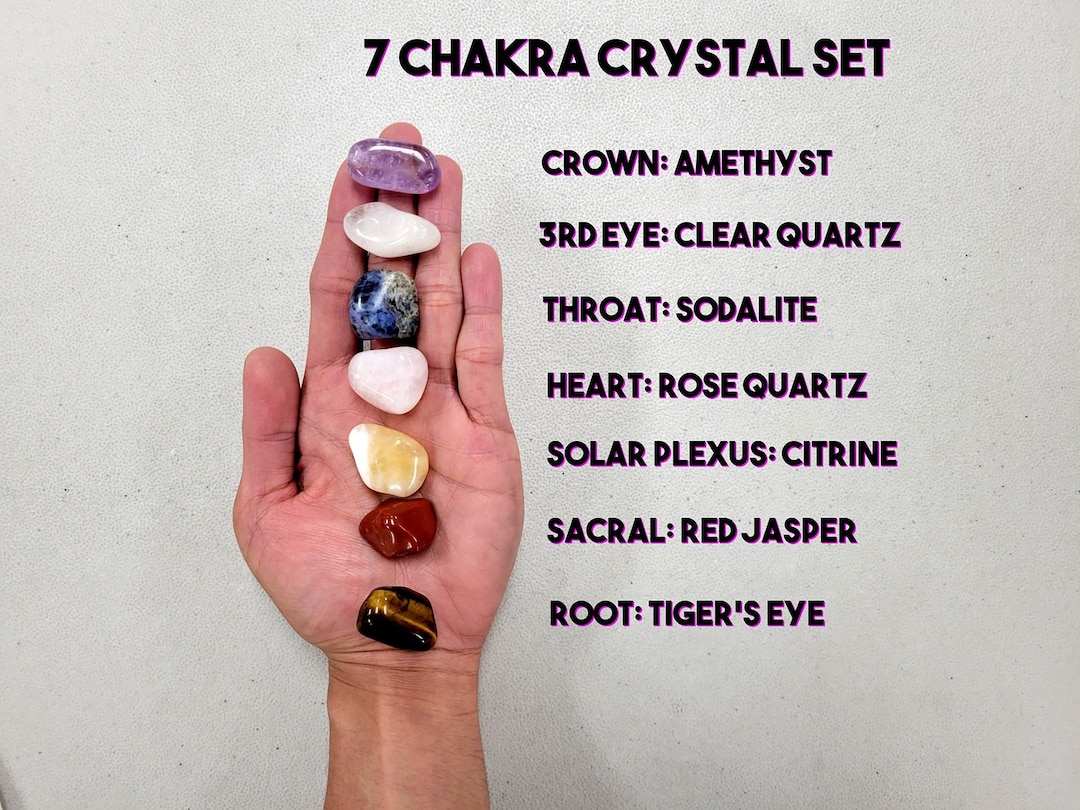 Tumbled Chakra Crystal Set 7 Seven Healing Stones Mini Kit - Etsy