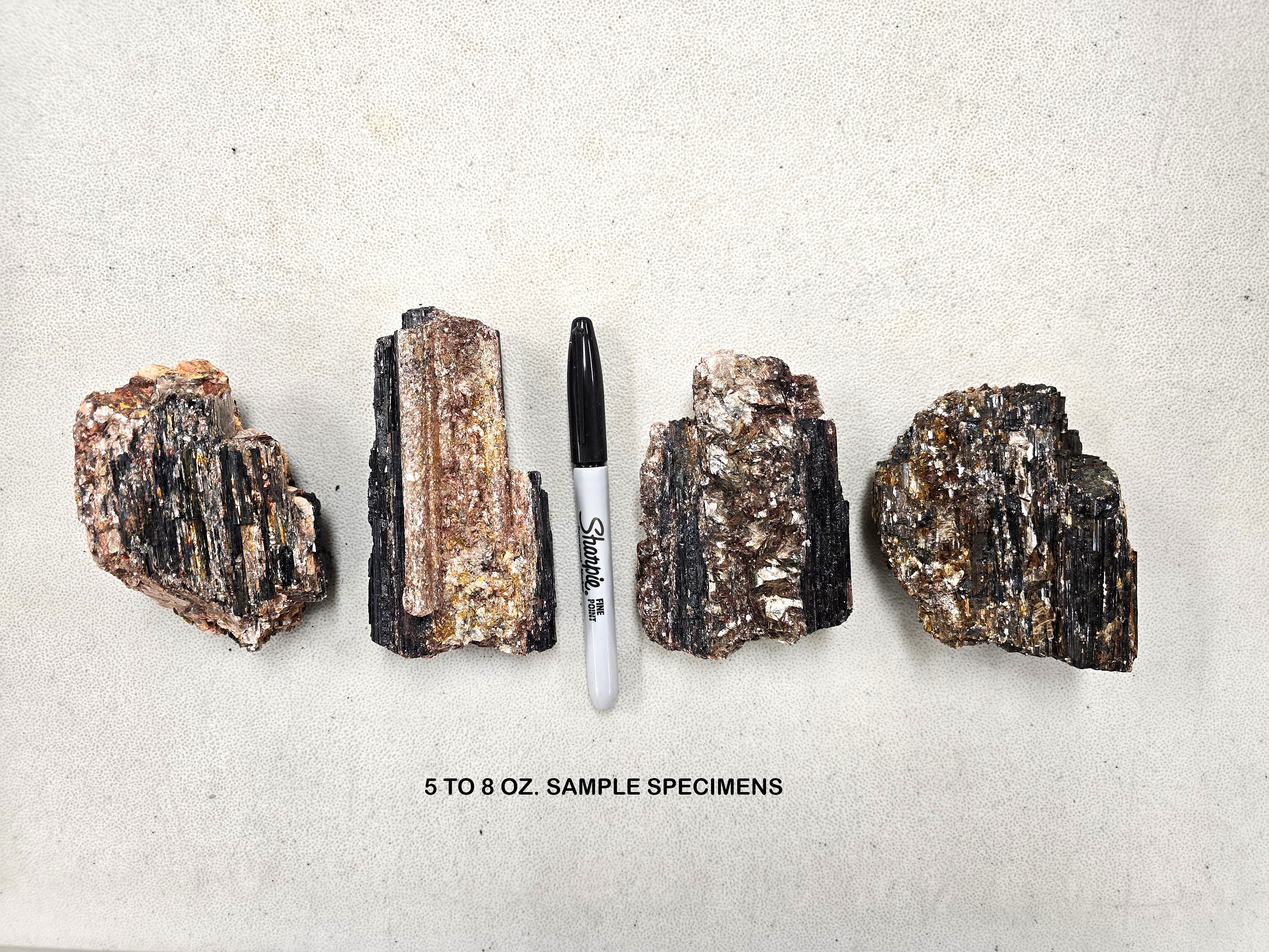 Black Tourmaline Log With Mica Rods Large Natural Matrix With Golden ...