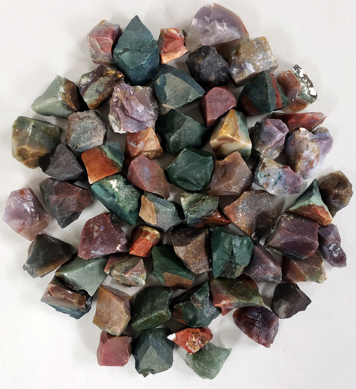 Raw Bloodstone Crystal - 1" to 2" From India - Aka Heliotrope - Bulk ...