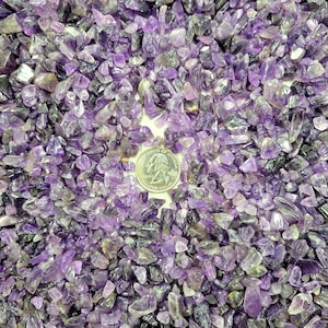 Tumbled Amethyst Chips, Loose Gemstone Chips Bulk, Tiny Tumbled ...