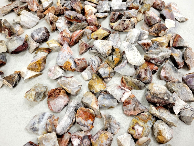 Crazy Lace Agate Rough Stones Bulk Raw Banded Agate Crystals - Etsy