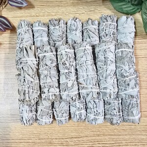 White Sage for Smudging, 4 Inch California White Sage Sticks, Organic ...