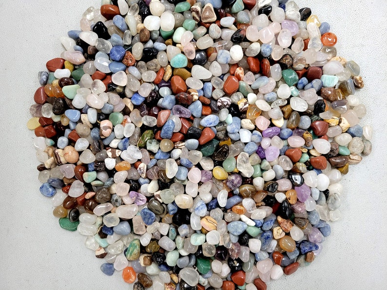 Mini Tumbled Crystals Brazilian Mix, Bulk Polished Tiny Natural ...