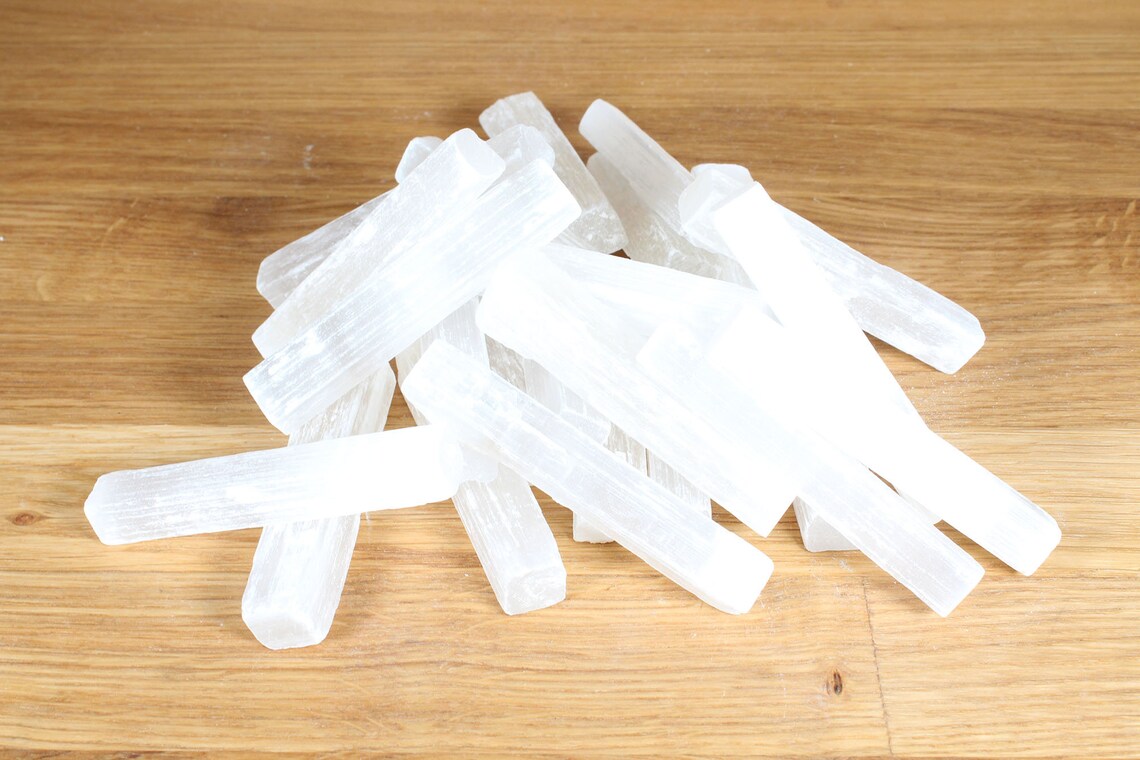 Selenite Sticks 3 High Grade Sticklets for Reiki - Etsy