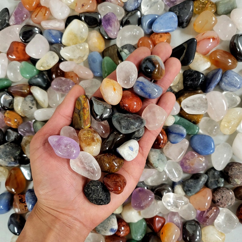 Mixed Gemstones Pendant - Etsy