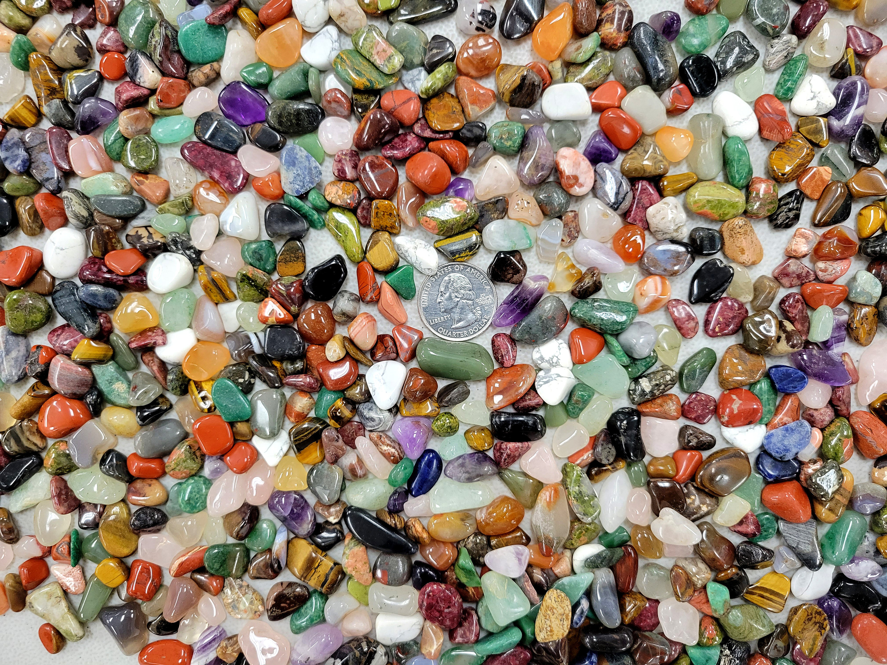 Small Tumbled Stones Premium Mix Bulk Tiny Crystal Tumbles - Etsy