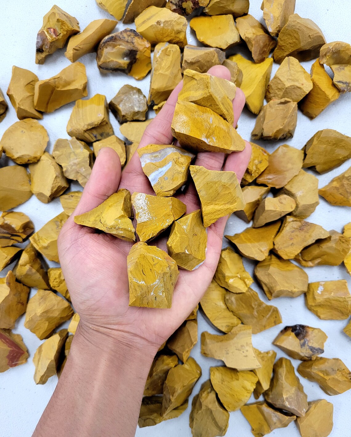 Rough Yellow Jasper Stones Bulk Raw Crystals for Tumbling - Etsy