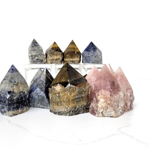 Raw Crystal Top Polished Point, Cutbase Crystal Generator Point ...
