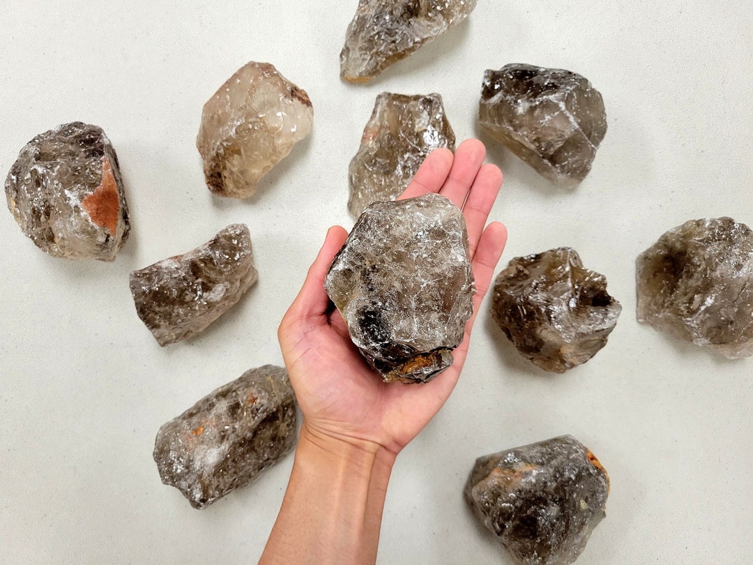 Large Smoky Quartz Rough Crystal Chunks for Lapidary Crystal Healing ...