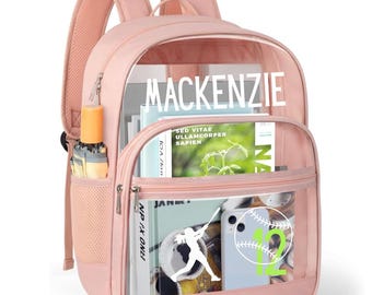Personalized Clear Confetti Backpack and Lunchbox, Back to School for ...