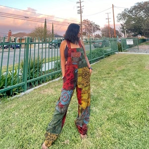 Cotton Patchwork Straightleg Overalls, Free Spirit Cloths, Boho Cloths ...
