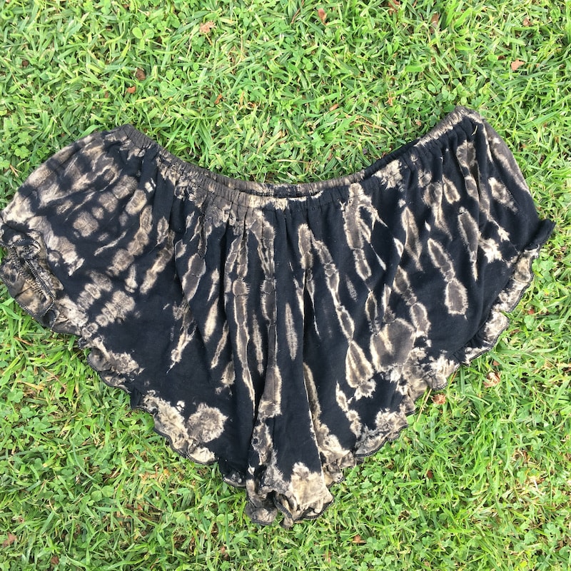 Black Ruffle Shorts - Etsy