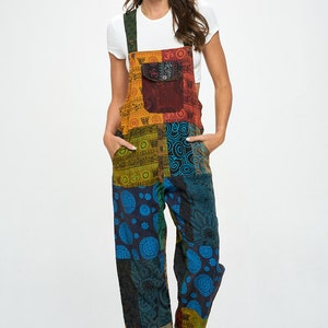 Cotton Patchwork Straightleg Overalls, Free Spirit Cloths, Boho Cloths ...