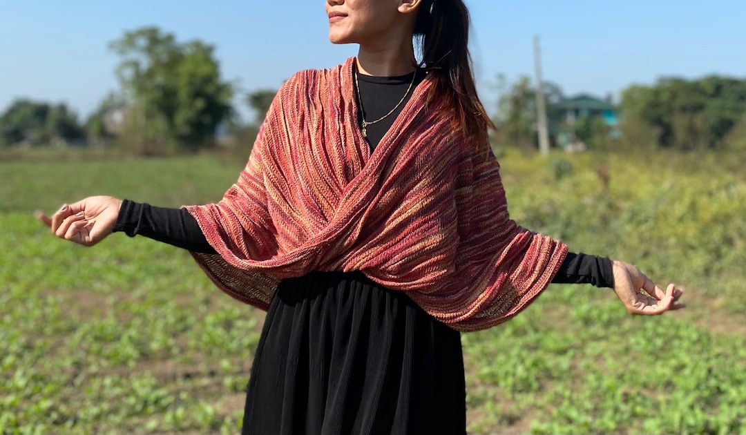 Woven Cotton Infinity Scarf: Unisex Himalayan Wrap - Etsy