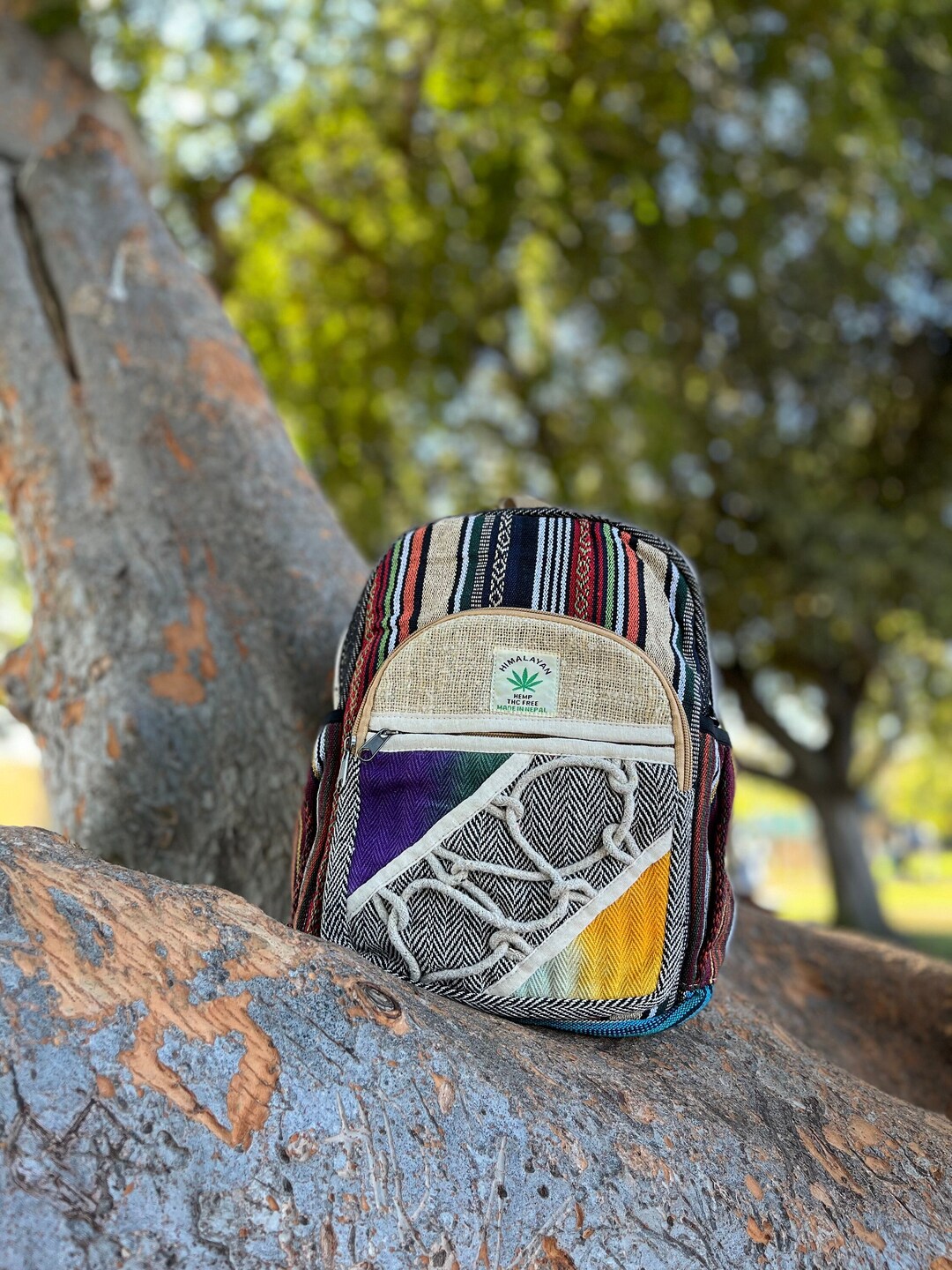 CLEARANCE Small Hemp Backpack, 13 Hemp Backpack, Hemp Purse, Hippie ...