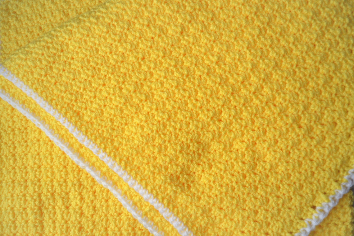 Simply Adorable U Yellow Crochet Baby Afghan, Yellow Crochet Baby ...