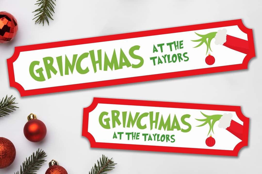 Personalised Grinch Signs - Etsy