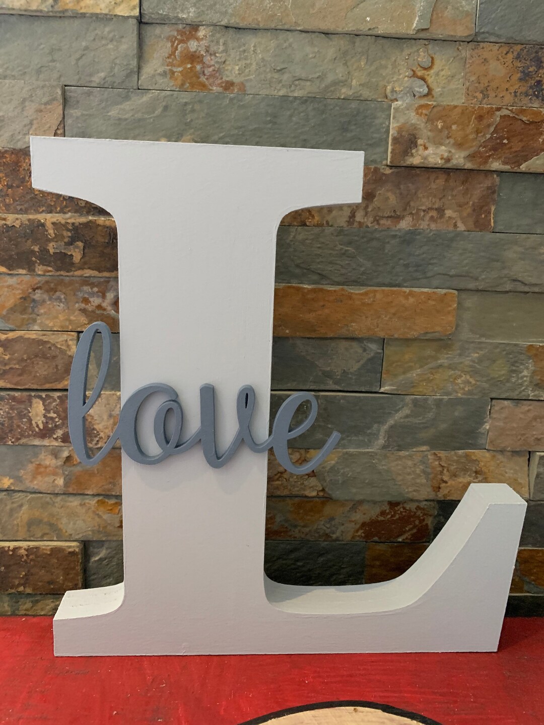L is for Love Painted Wooden Letter - Etsy