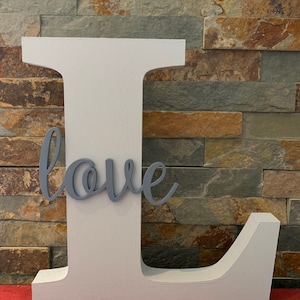 L is for Love Painted Wooden Letter - Etsy