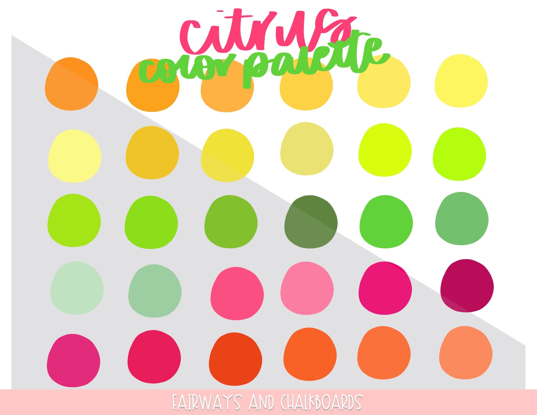 Procreate Citrus Color Palette Bright Color Palette Procreate Colors ...