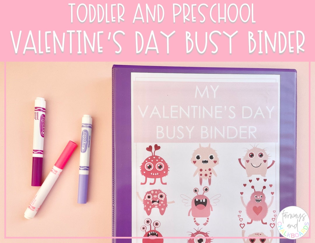 Valentine's Day Busy Binder | Toddler and Preschool Activity Set | Busy ...