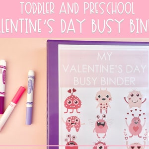 Valentine's Day Busy Binder | Toddler and Preschool Activity Set | Busy ...