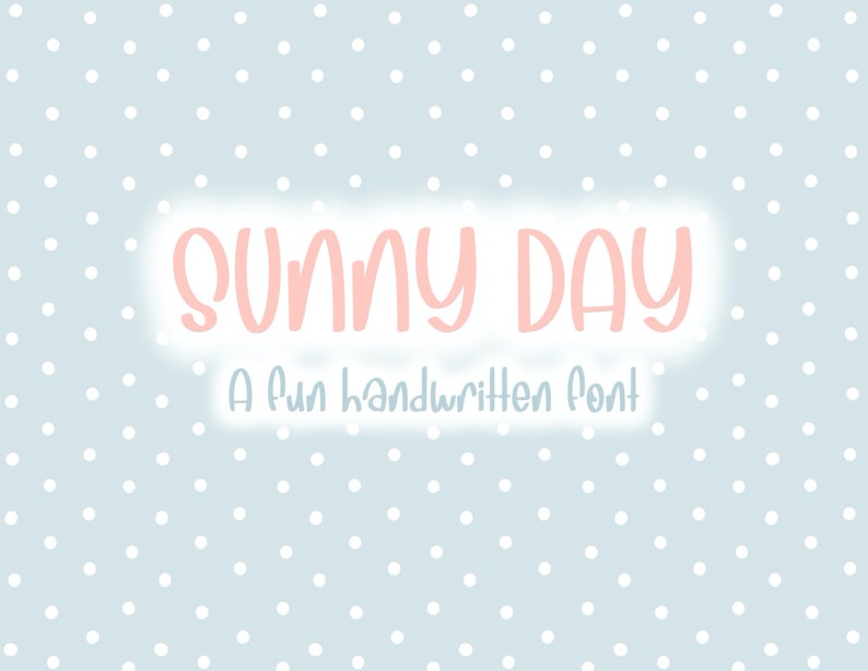 Sunny Day | Handwritten Quirky Font - Etsy