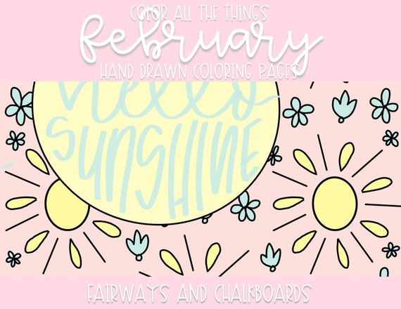 Color ALL the Things Volume Ll: February Coloring Pages | Etsy UK