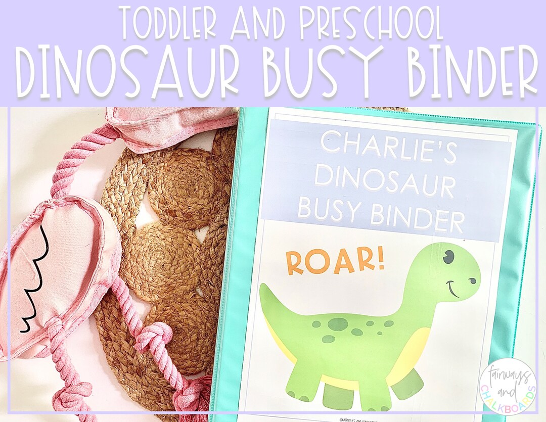 Dino Busy Binder | Toddler and Preschool Activity Set | Busy Book ...
