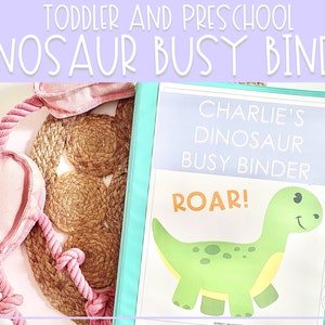 Dino Busy Binder | Toddler and Preschool Activity Set | Busy Book ...