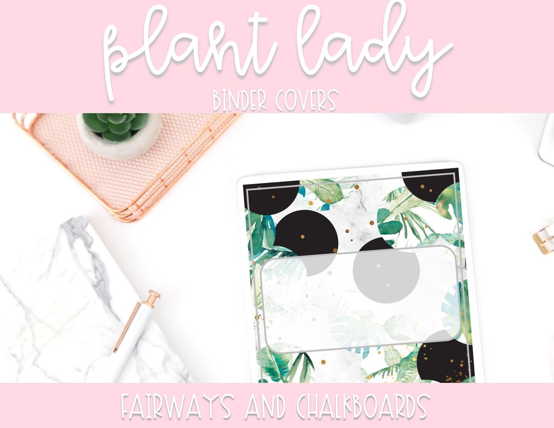 Modern Plant Lady Binder Covers - Etsy