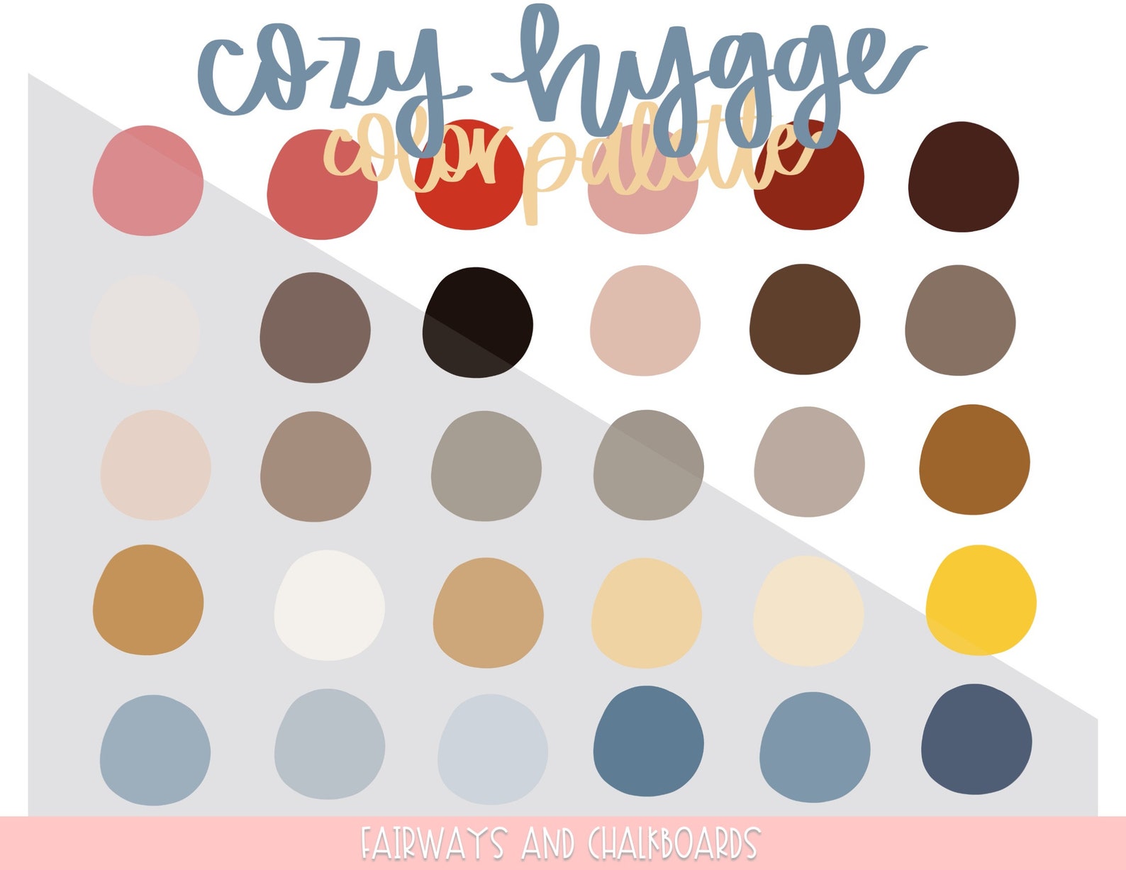 Procreate Cozy Hygge Winter Color Palette | Earthy Color Palette ...