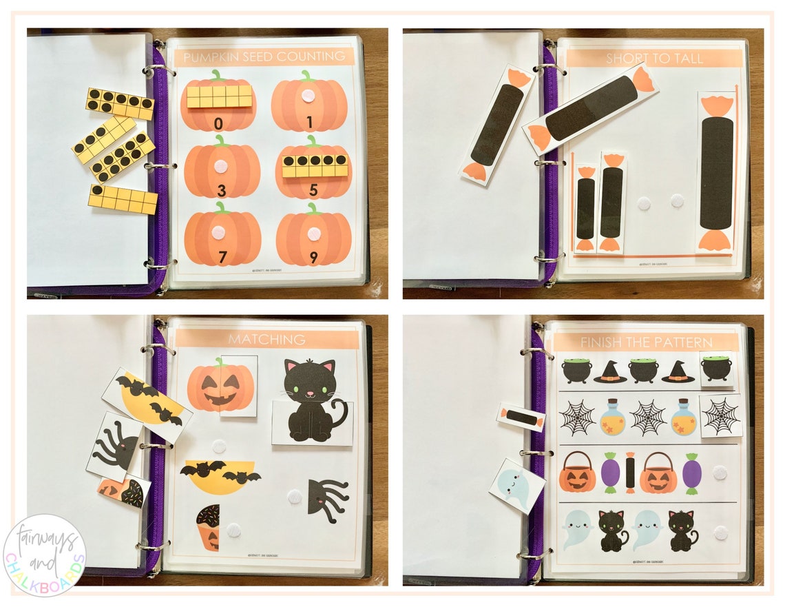 Halloween Busy Binder Toddler and Preschool Activity Set - Etsy