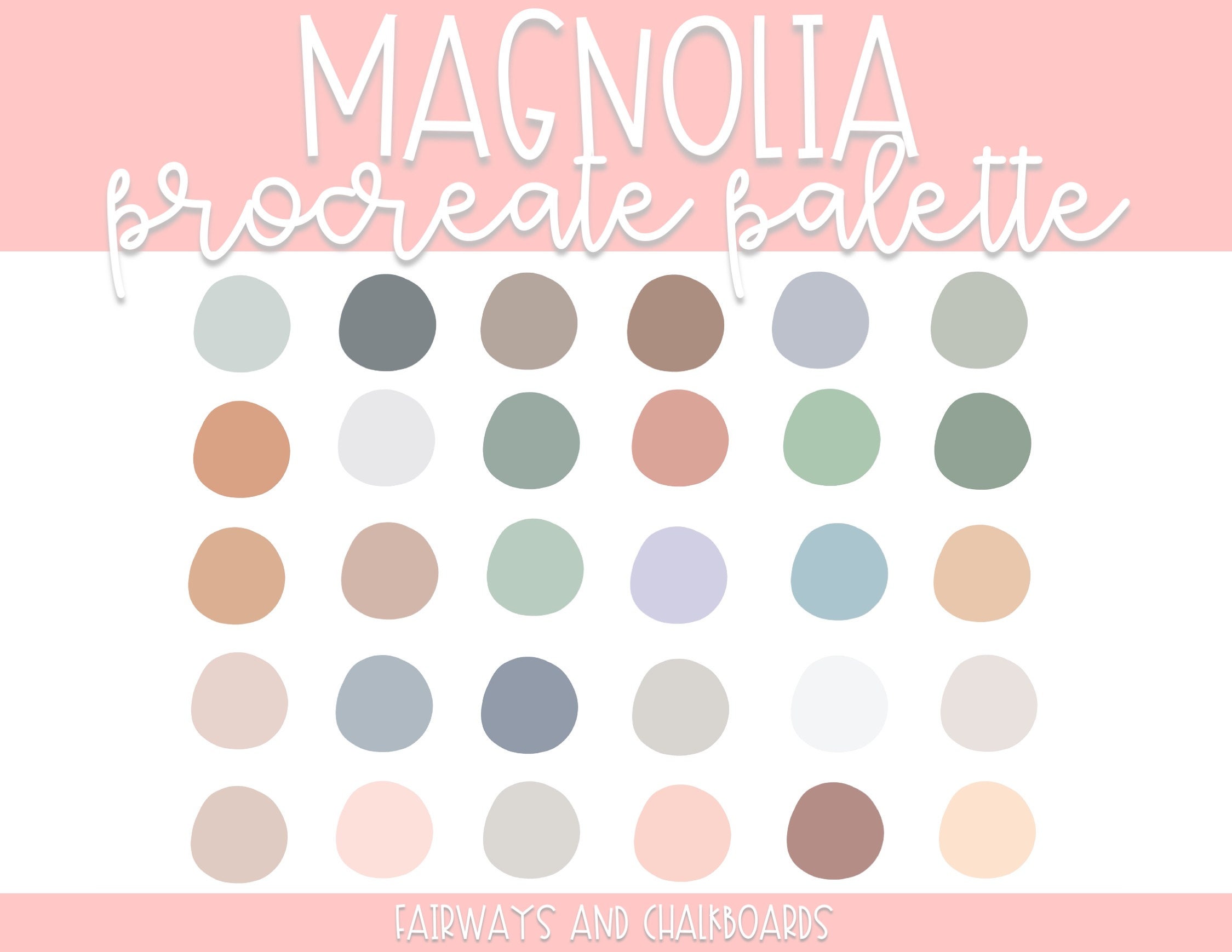 Procreate Magnolia Palette | Spring Color Palette | Procreate Colors ...