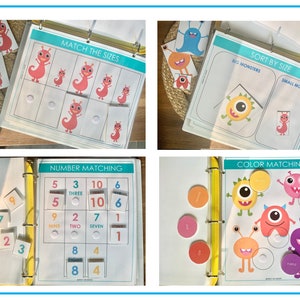 Monster Busy Binder | Toddler and Preschool Activity Set | Busy Book ...